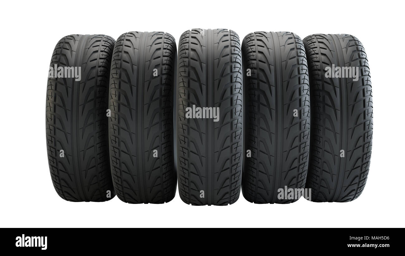 New car tires in Cut Out Stock Images & Pictures - Alamy