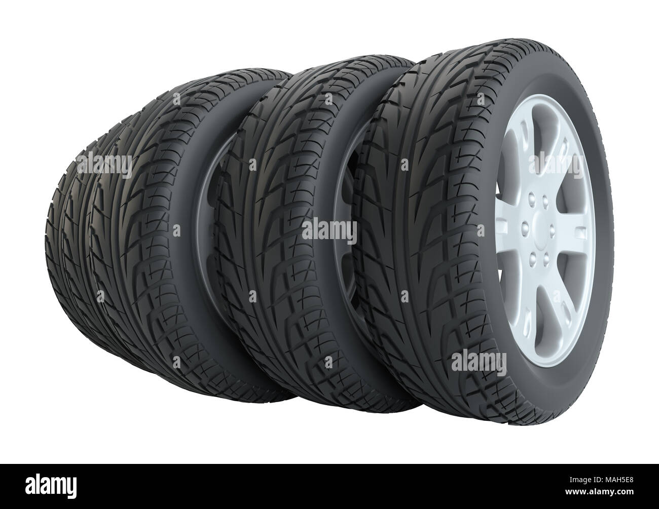 Car tires in row, isolated Stock Photo - Alamy