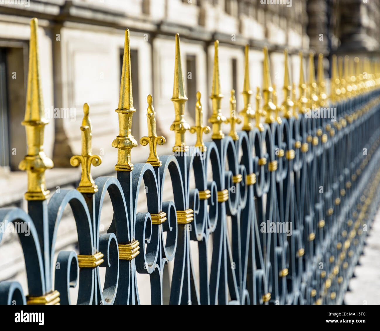 Wrought Iron Gate Spike Stock Photos & Wrought Iron Gate Spike Stock ...