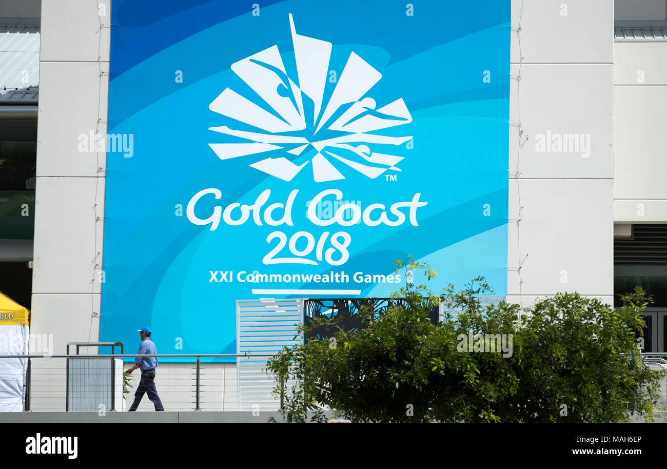A general view of Commonwealth Games signage ahead of the 2018 ...