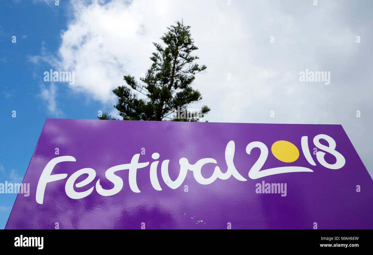 A general view of Commonwealth Games signage ahead of the 2018 ...