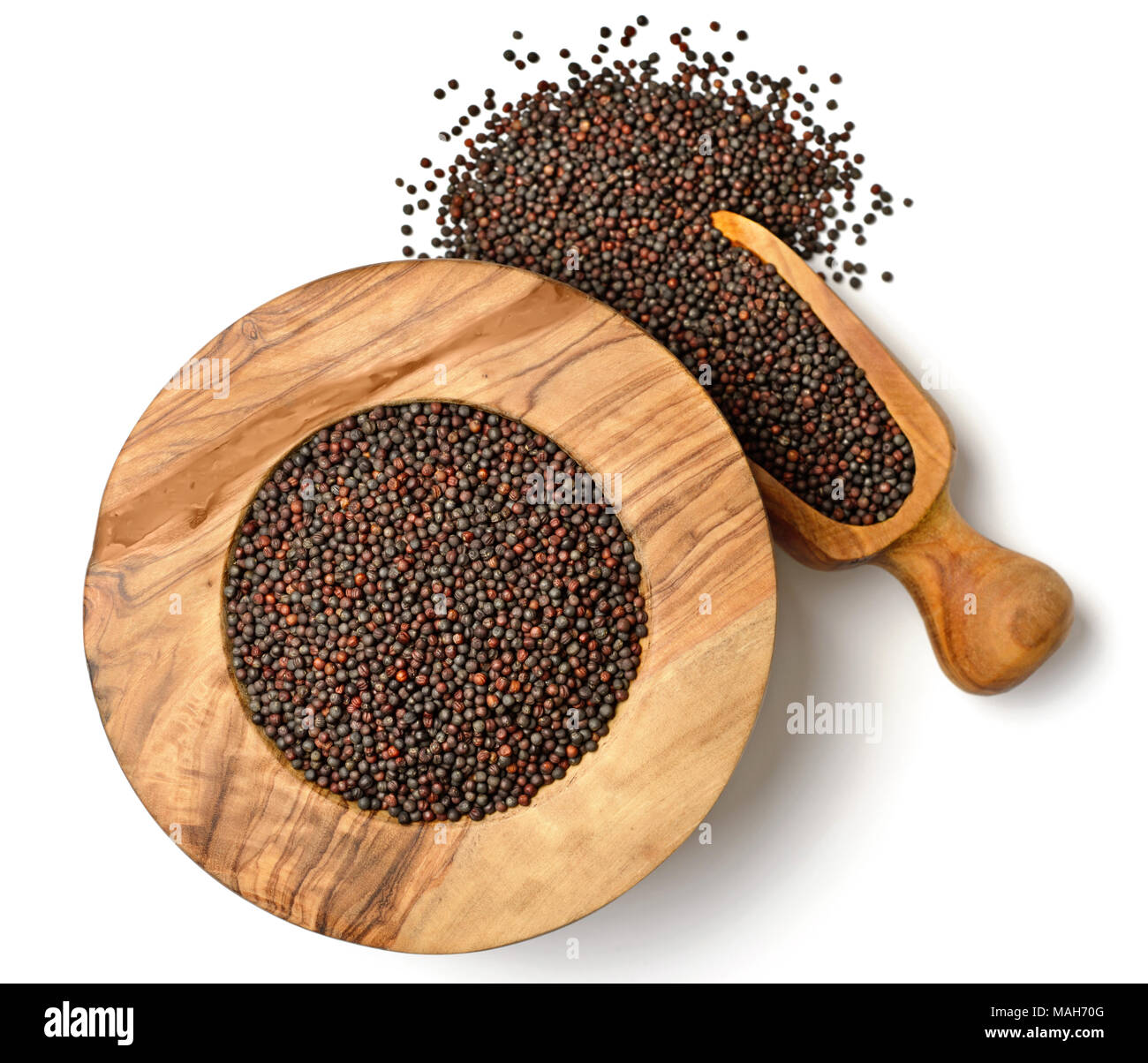 dried canola seeds isolated on white background Stock Photo - Alamy