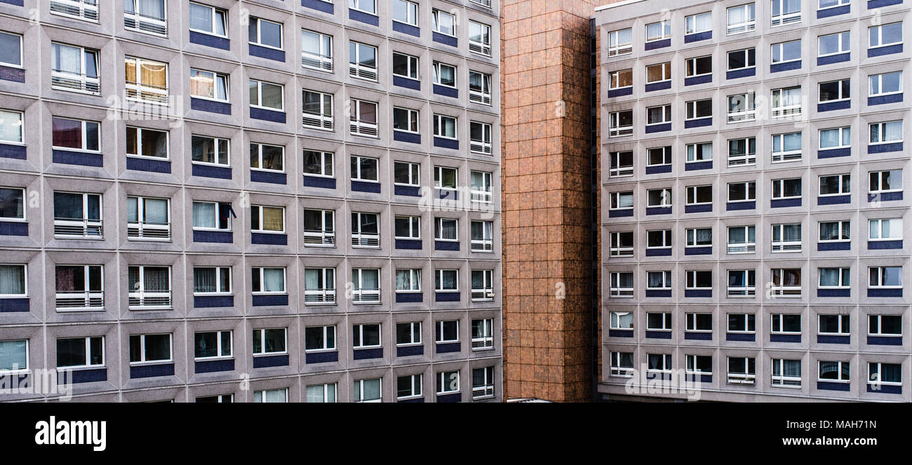The facade of an old high rise building in Berlin Stock Photo - Alamy