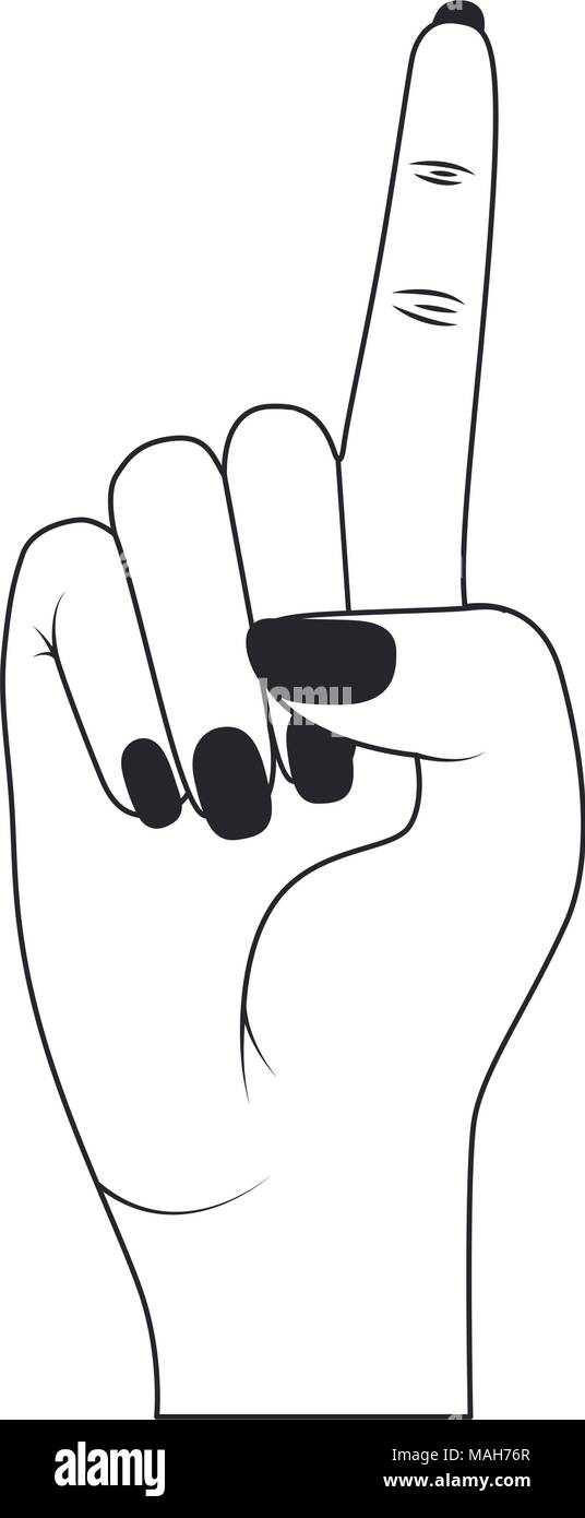 number one with finger Stock Vector Image & Art - Alamy