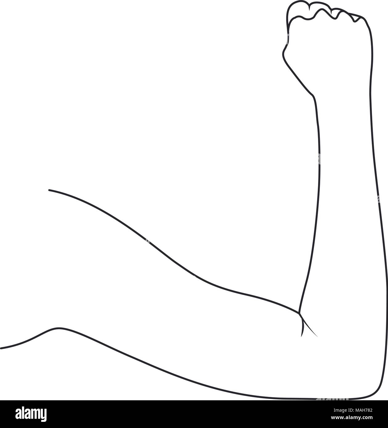 Strong Arm Outline High Resolution Stock Photography and Images - Alamy