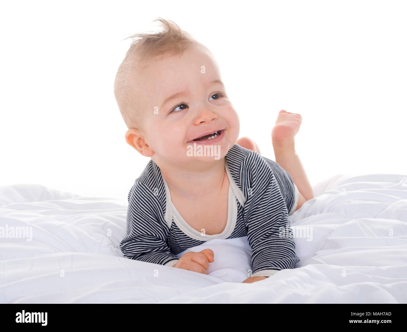 human baby in front of white background Stock Photo - Alamy