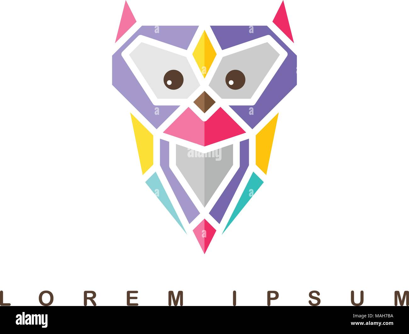 owl logo logotype colorful theme vector art Stock Vector Image & Art ...