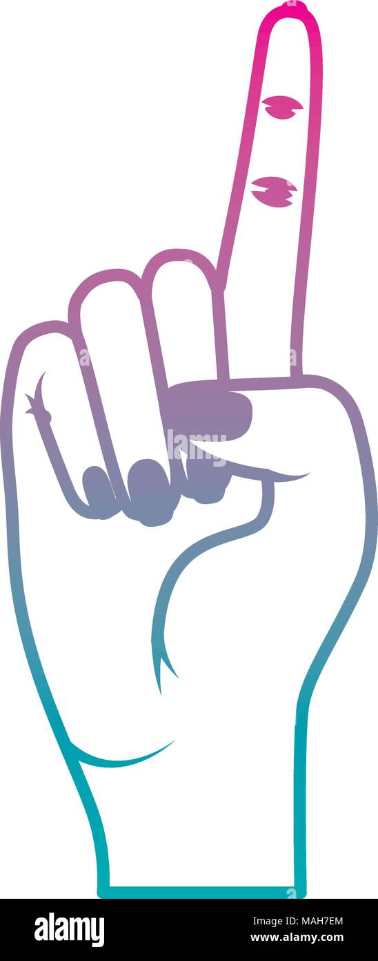 Number 1 hand gesture Stock Vector Images - Alamy
