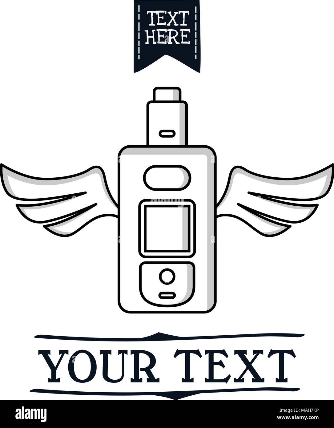 electric cigarette personal vaporizer vector art illustration Stock Vector Image & Art - Alamy