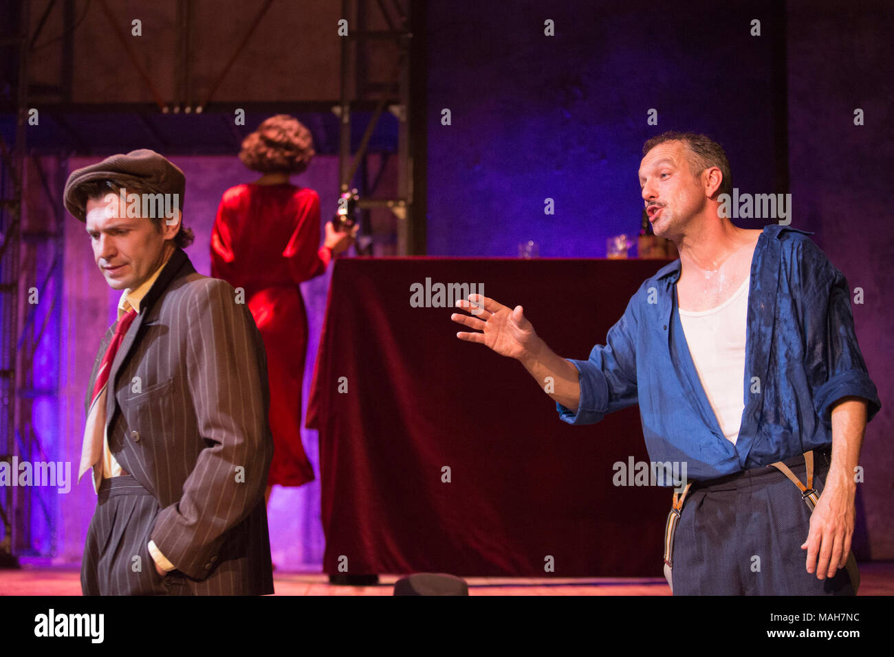 L-R: Ross Forder and Bob Cryer. Photocall for The Sting, play based on ...