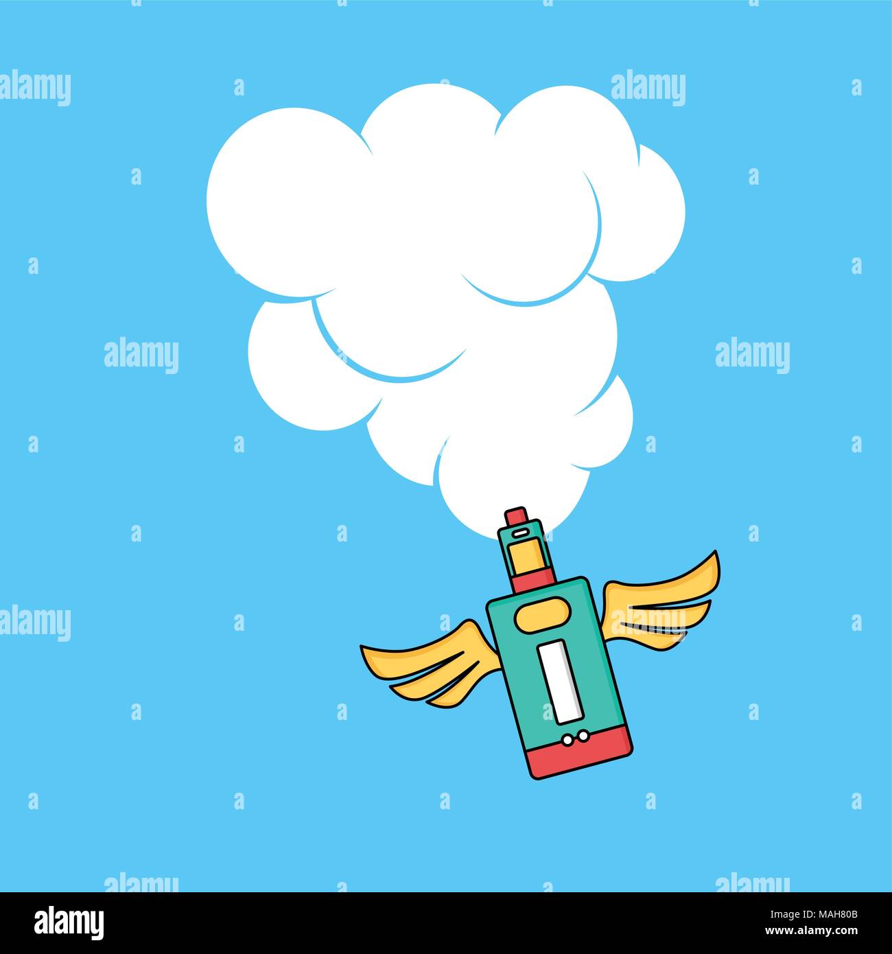 angel wing electric cigarette personal vaporizer vector art Stock Vector Image & Art - Alamy