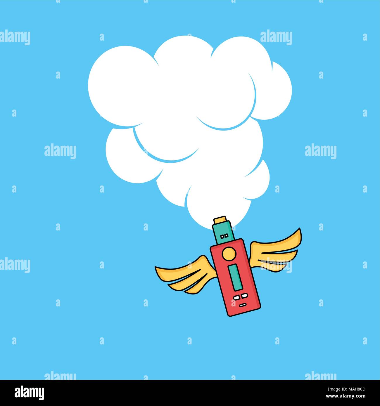 angel wing electric cigarette personal vaporizer vector art Stock Vector Image & Art - Alamy
