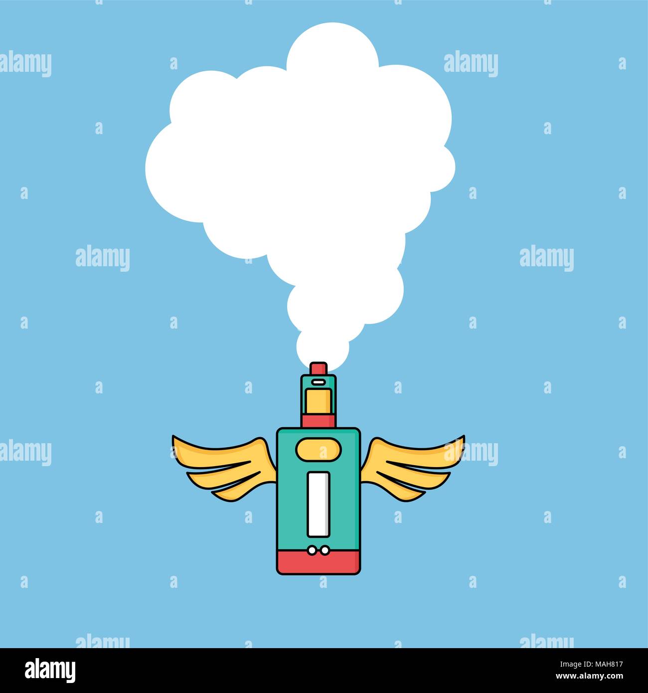 angel wing electric cigarette personal vaporizer vector art Stock Vector Image & Art - Alamy