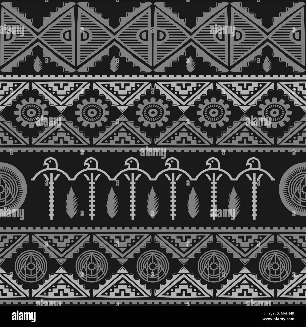 seamless native pattern background vector art illustration Stock Vector ...