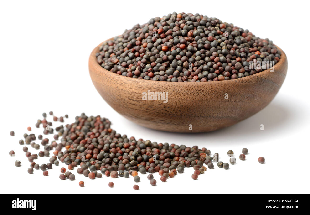 dried canola seeds isolated on white background Stock Photo - Alamy