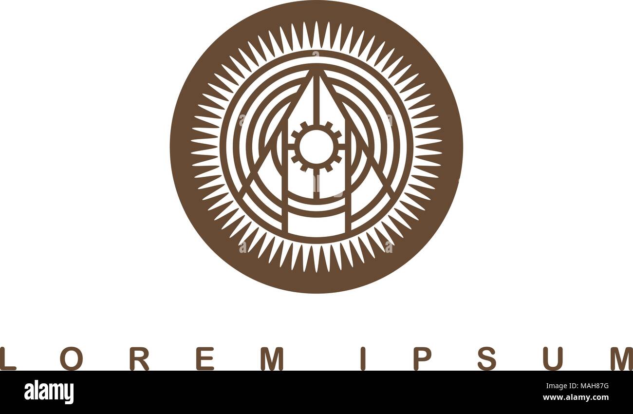 round circle native tribe sign symbol logo vector Stock Vector Image ...