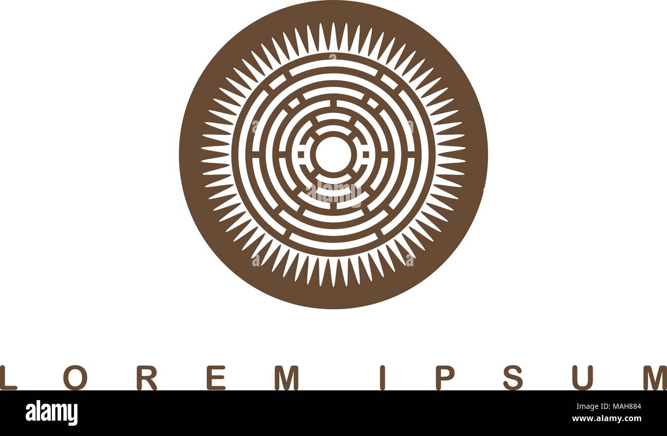 round circle native tribe sign symbol logo vector Stock Vector Image ...