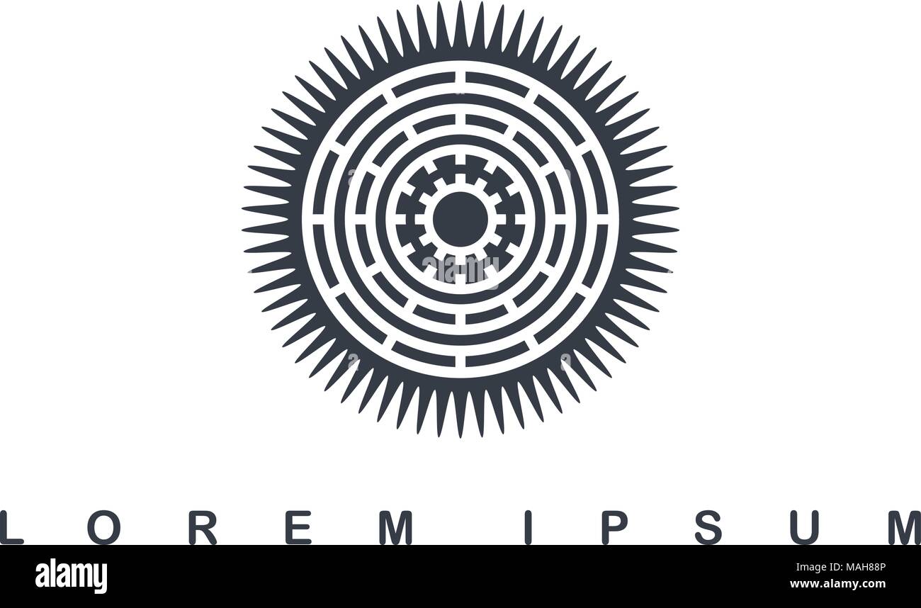 round circle native tribe sign symbol logo vector Stock Vector Image ...