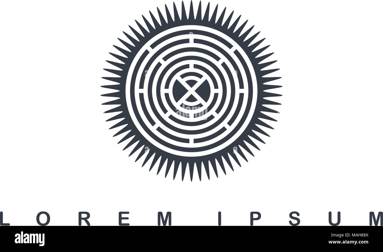 round circle native tribe sign symbol logo vector Stock Vector Image ...