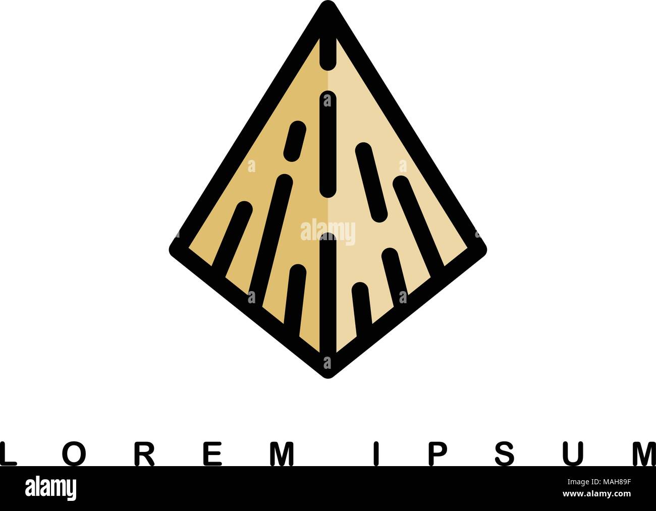 isometric pyramid sign triangle logo logotype vector art illustration ...