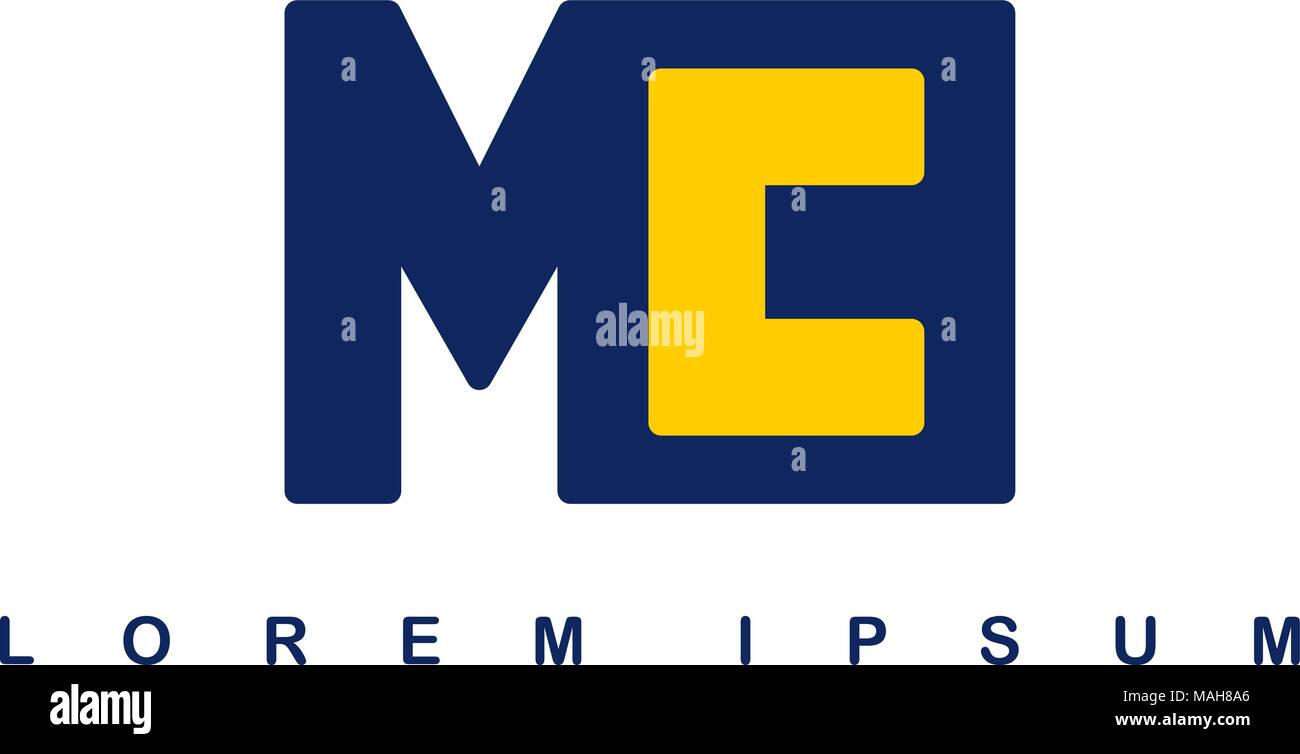 mc alphabet letter art theme logo logotype vector Stock Vector Image ...