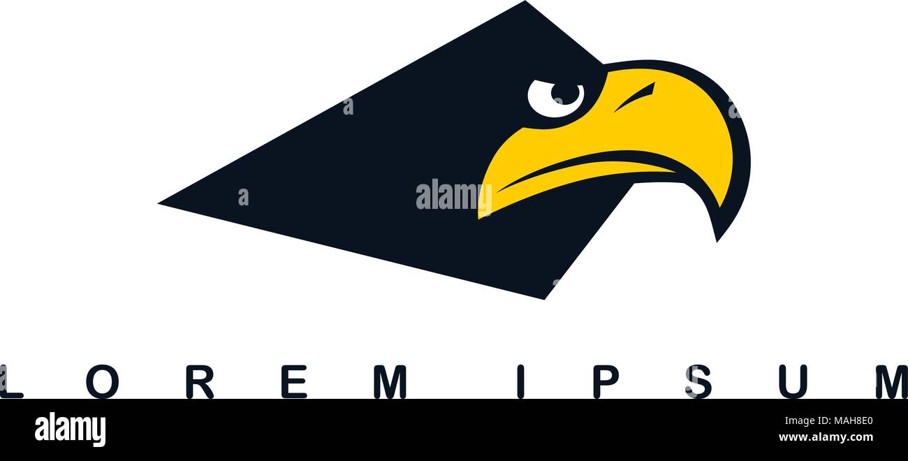 eagle hawk bird logo template vector art Stock Vector Image & Art - Alamy