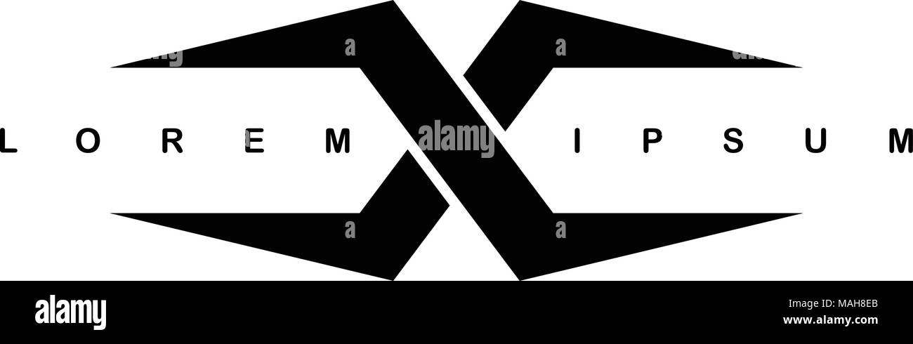 alphabet letter x logo logotype template vector art Stock Vector Image ...