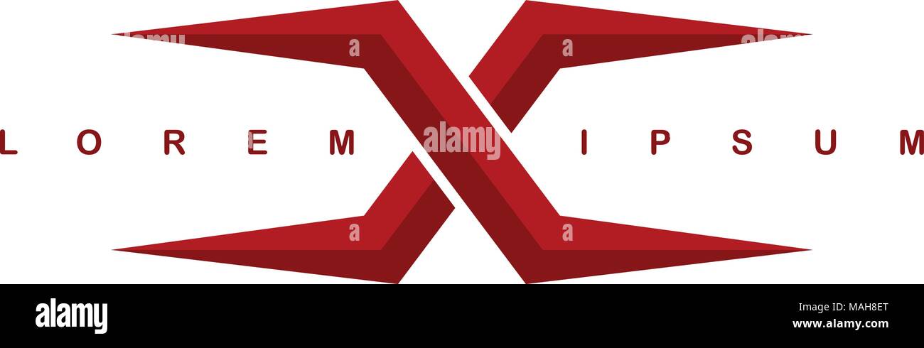 alphabet letter x logo logotype template vector art Stock Vector Image ...