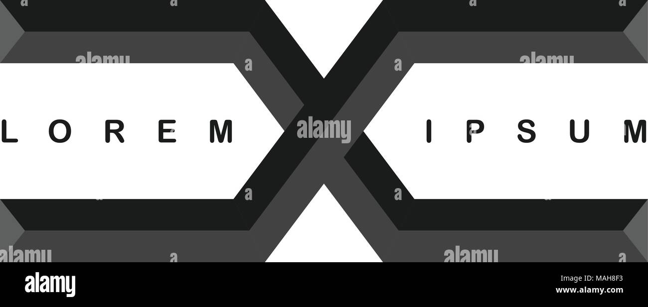 alphabet letter x logo logotype template vector art Stock Vector Image ...