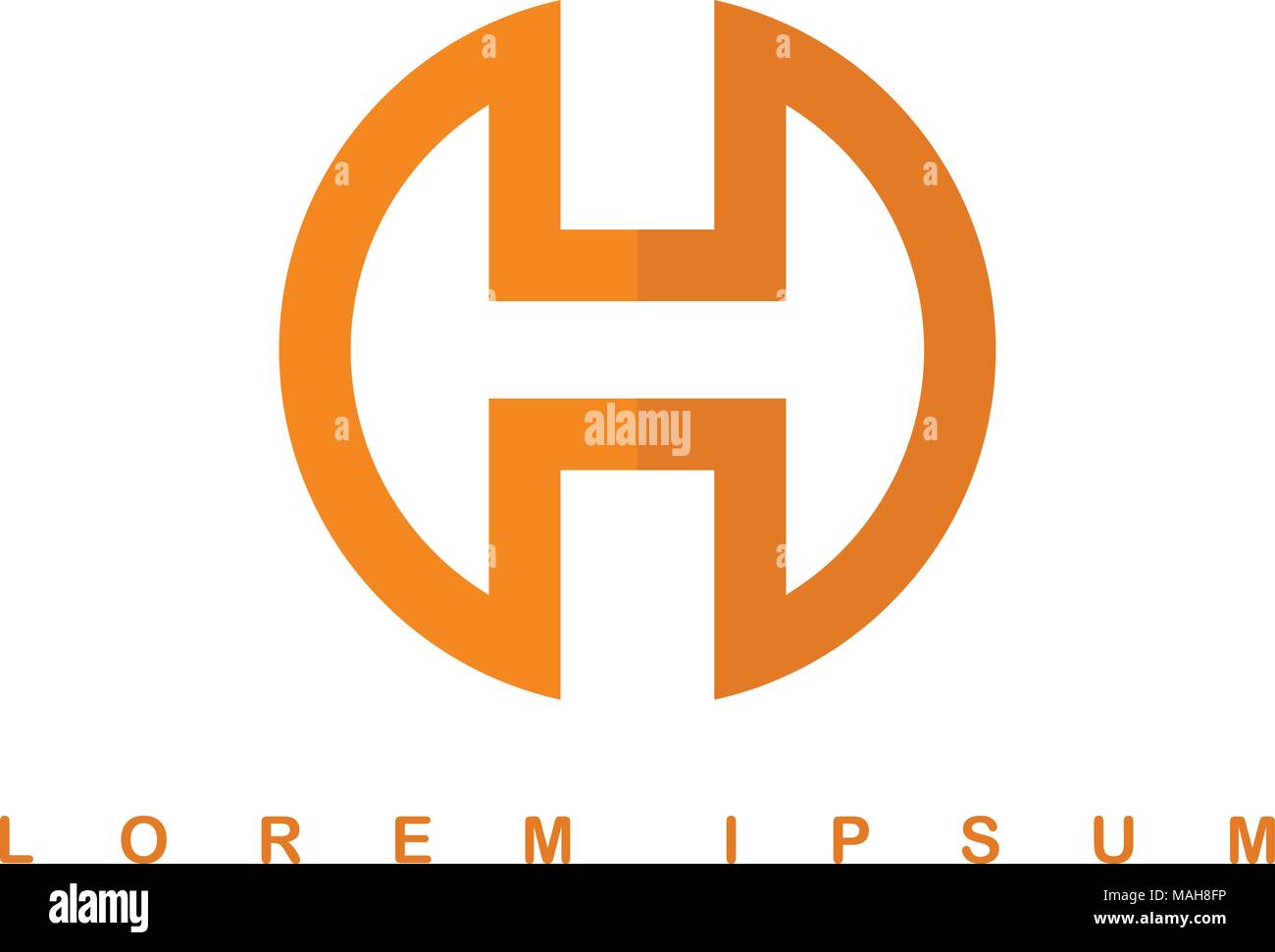alphabet letter h logo logotype template vector art Stock Vector Image ...