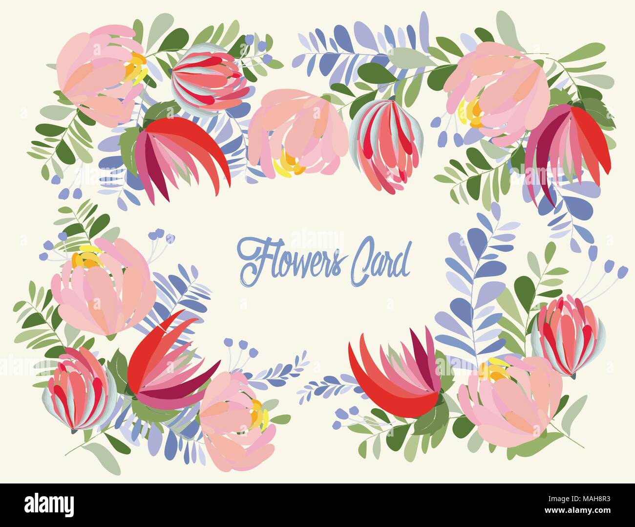 Wedding invitation card with flower. Templates on isolated background ...