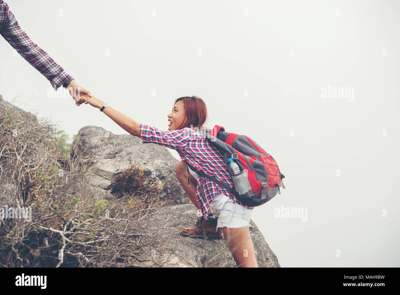 Helping Hand Mountain Climbing High Resolution Stock Photography and ...