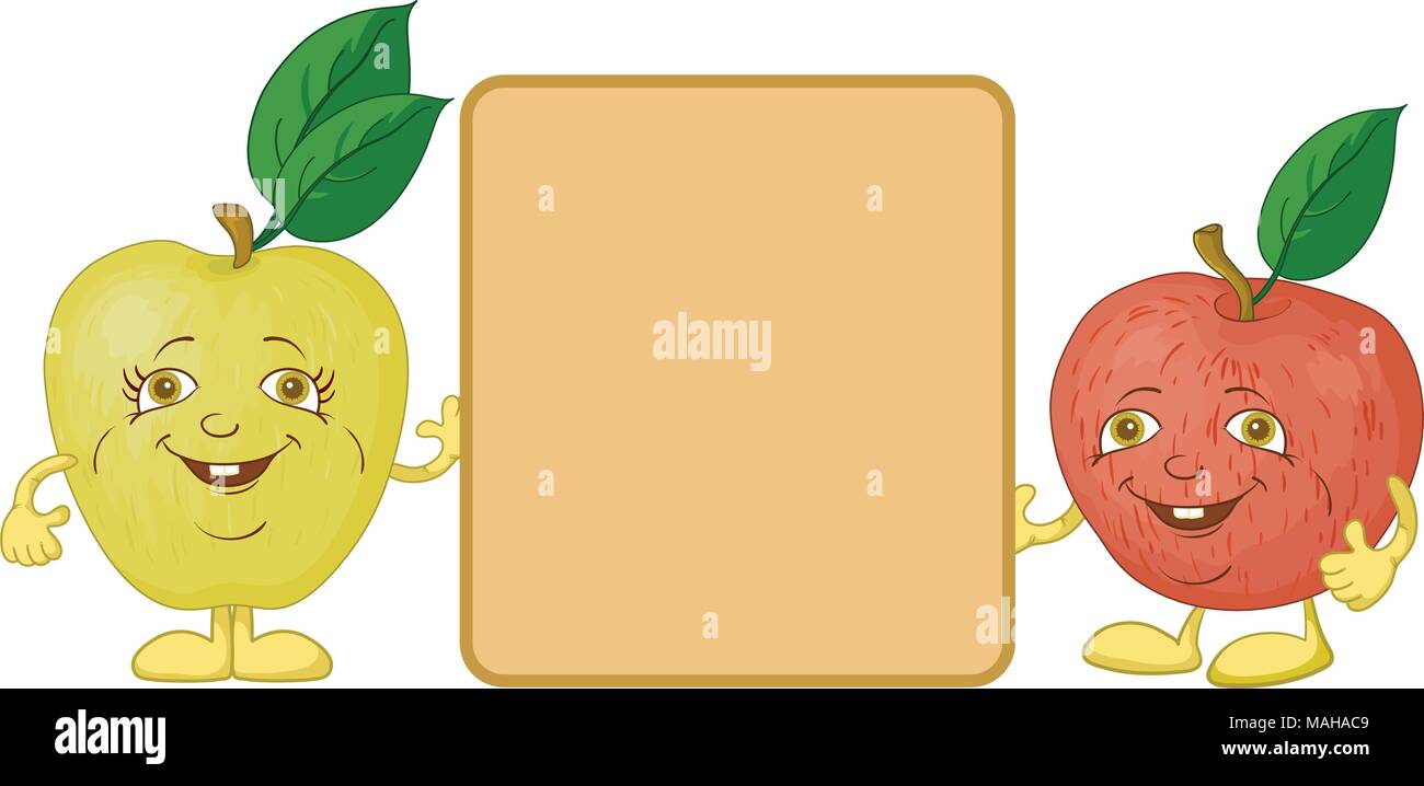 Red green yellow apples Stock Vector Images - Alamy