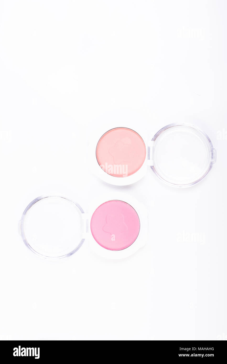 Set of Makeup blush Isolated on White Background Stock Photo - Alamy