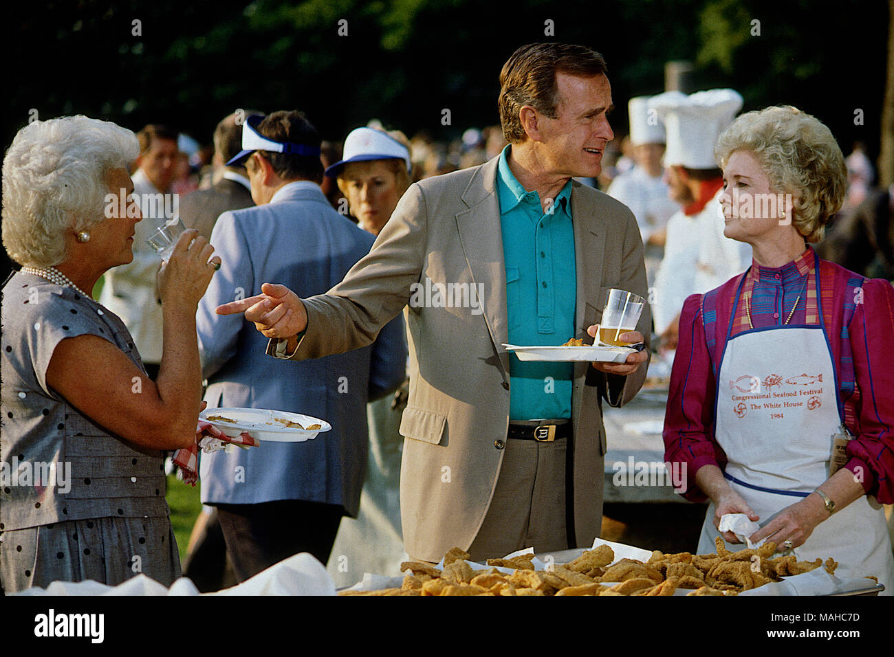 Washington, DC., USA, June 21, 1984 Vice-President George H.W. Bush and ...