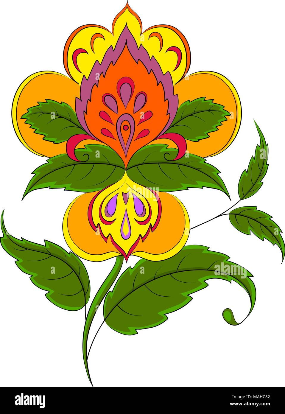 Various color flower Stock Vector Images - Alamy