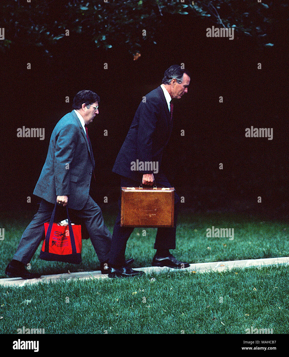 Washington, DC., USA, September, 1989 President George H.W. Bush and ...