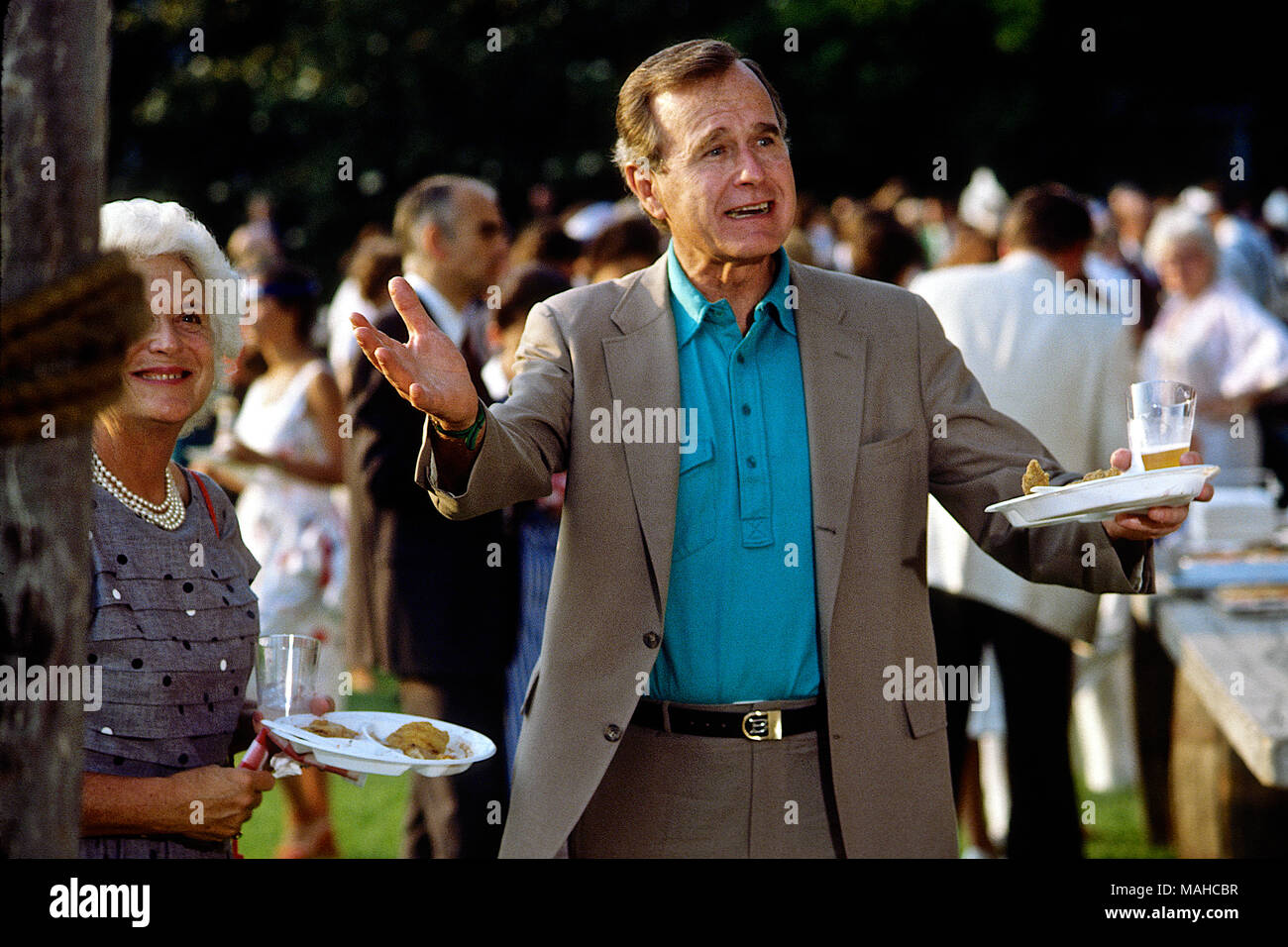 Washington, DC., USA, June 21,1984 Vice-President George H.W. Bush and ...