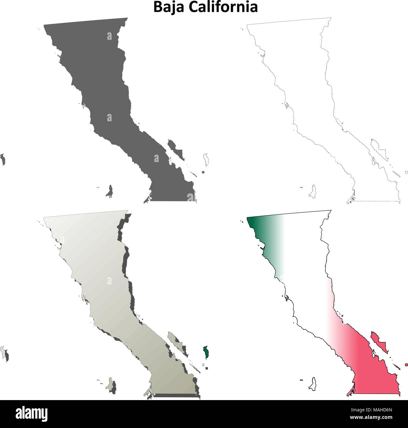 Baja california map hi-res stock photography and images - Alamy