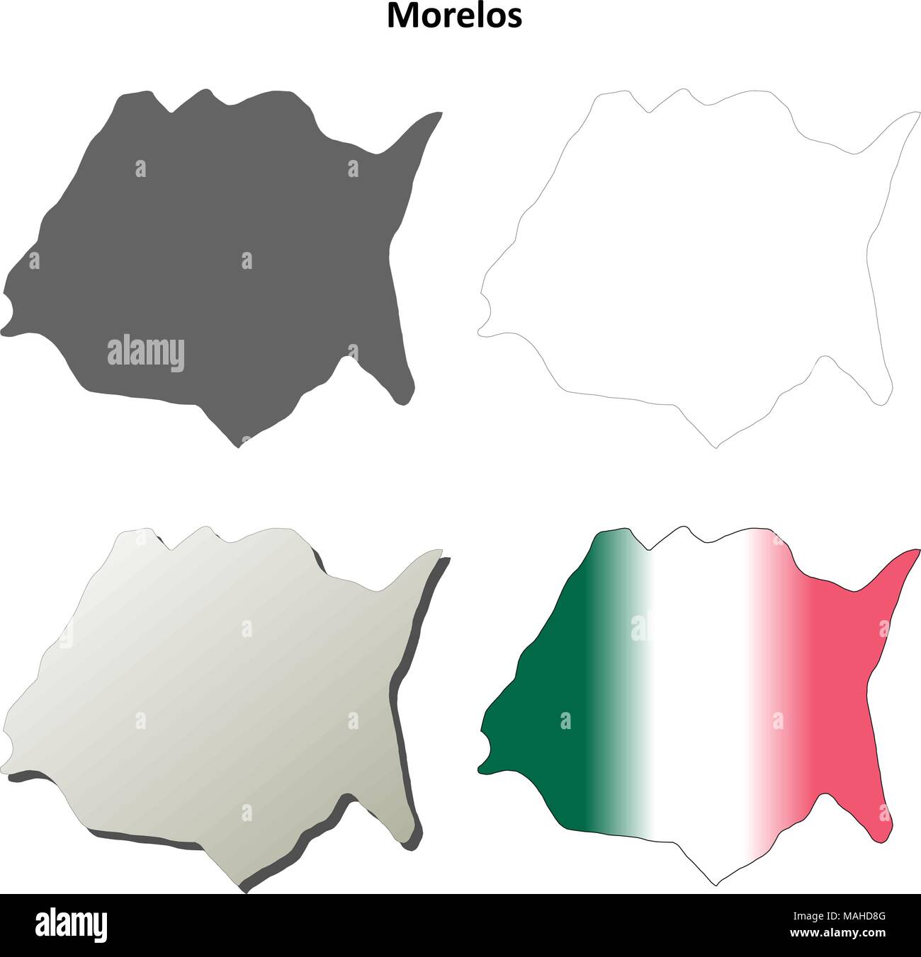 Map of morelos Stock Vector Images - Alamy