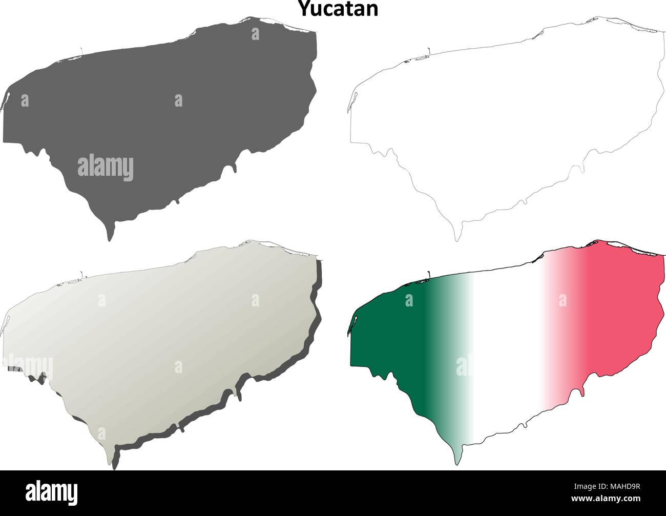 Map of yucatan hi-res stock photography and images - Alamy