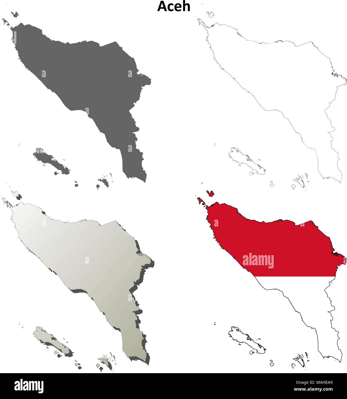 Aceh map vector hi-res stock photography and images - Alamy