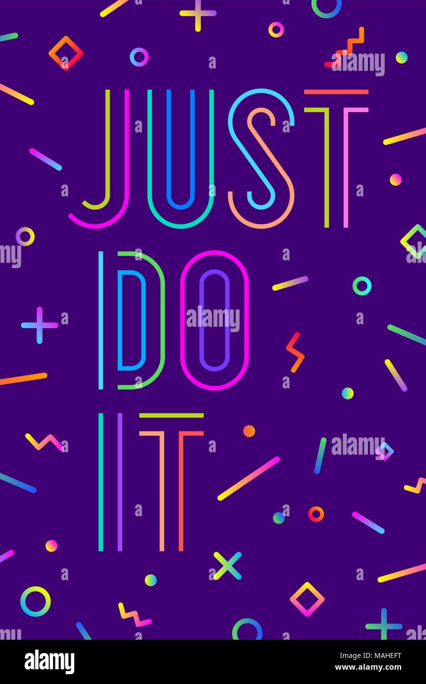 Motivation positive poster Just Do It = Stock Vector Image & Art - Alamy