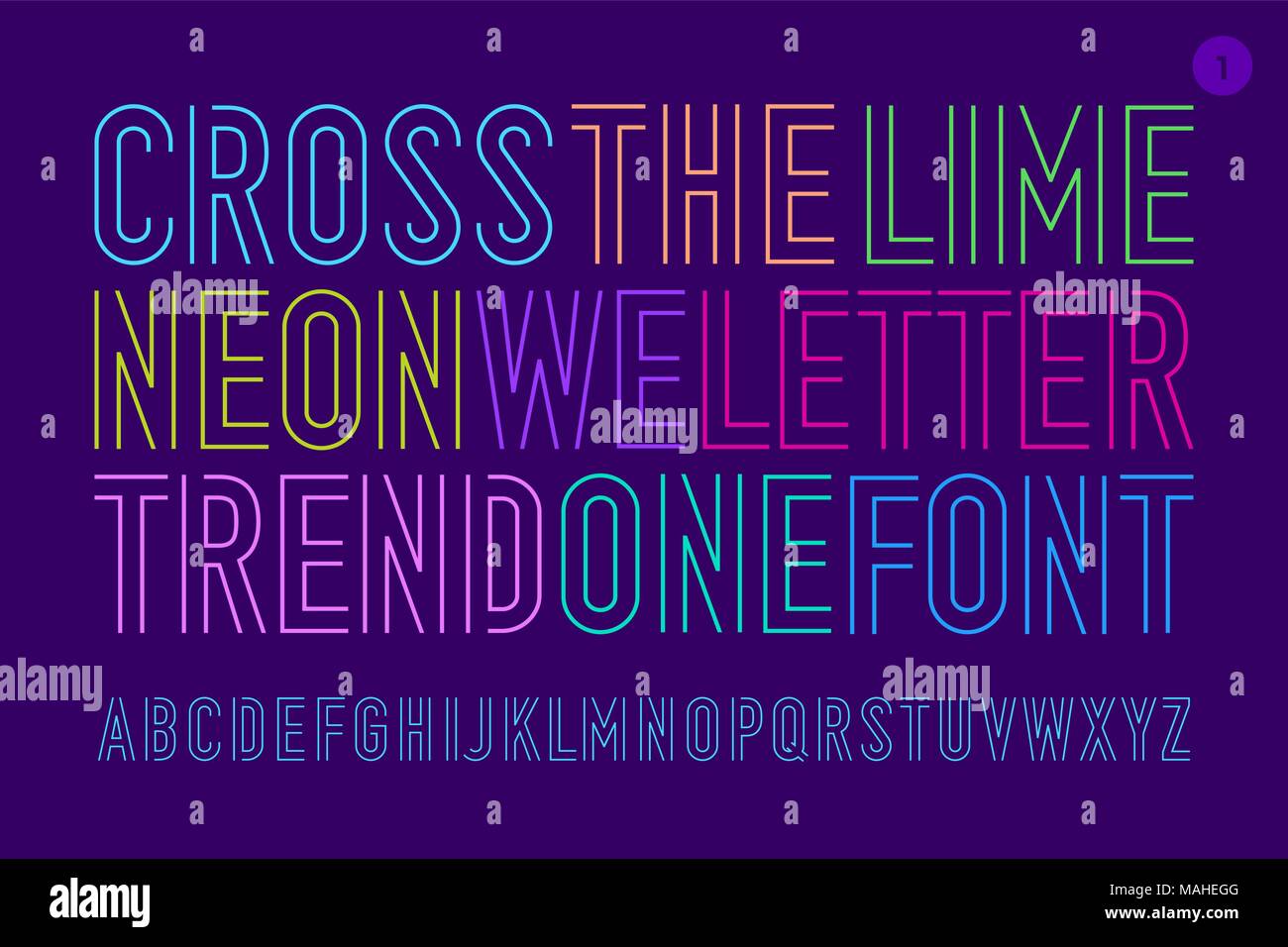 Line condensed alphabet and font = Stock Vector Image & Art - Alamy