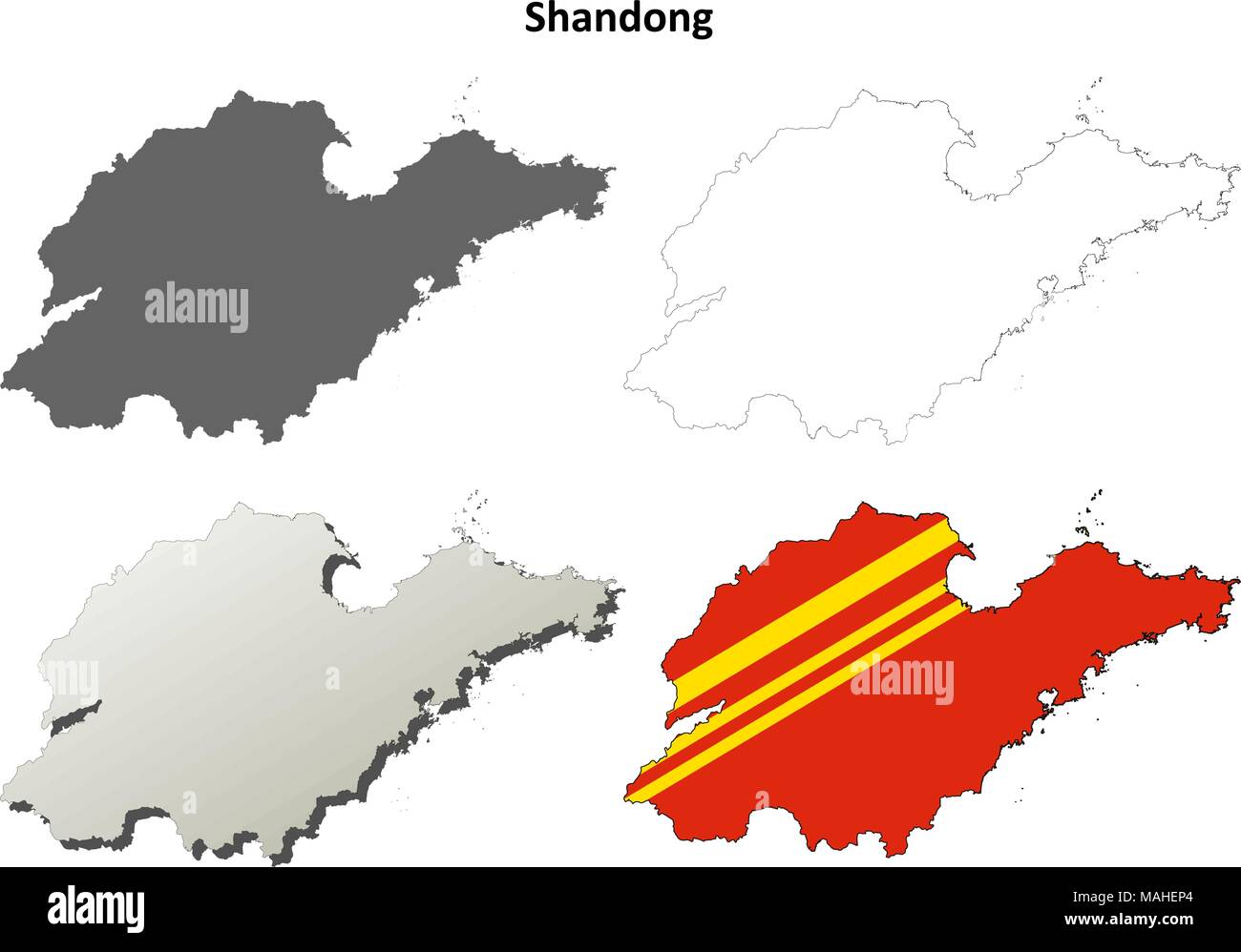 Shandong map Stock Vector Images - Alamy