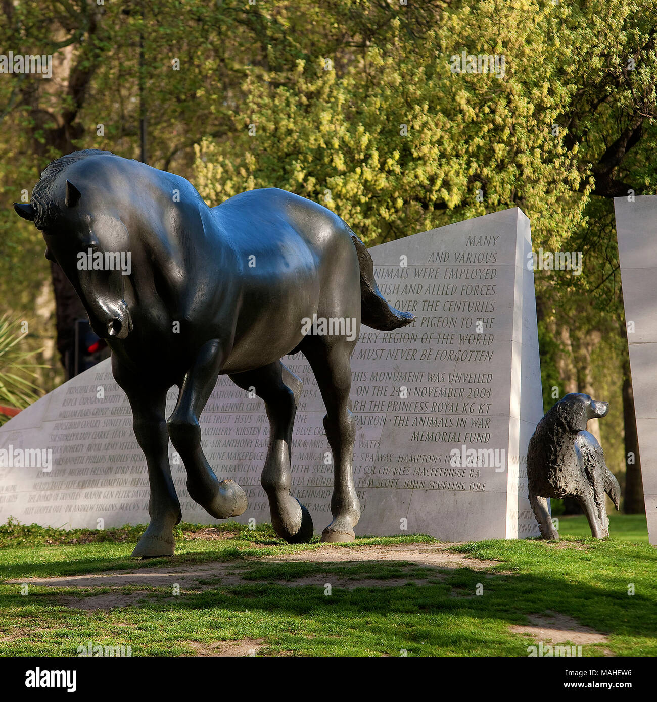 Animals In War Memorial London Stock Photos & Animals In War Memorial ...