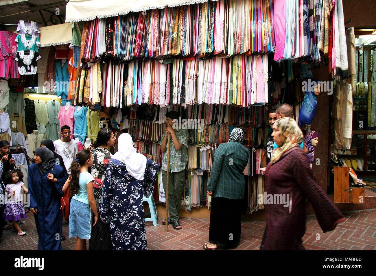busy local market in Tangiers Morocco Stock Photo - Alamy