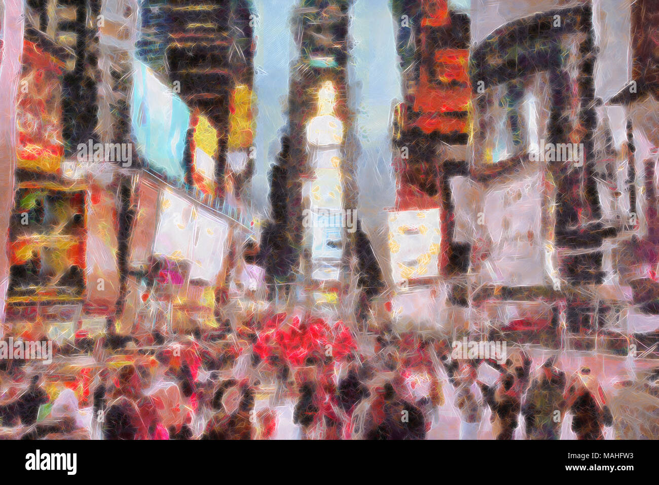 Abstract modern painting. Times Square Stock Photo - Alamy