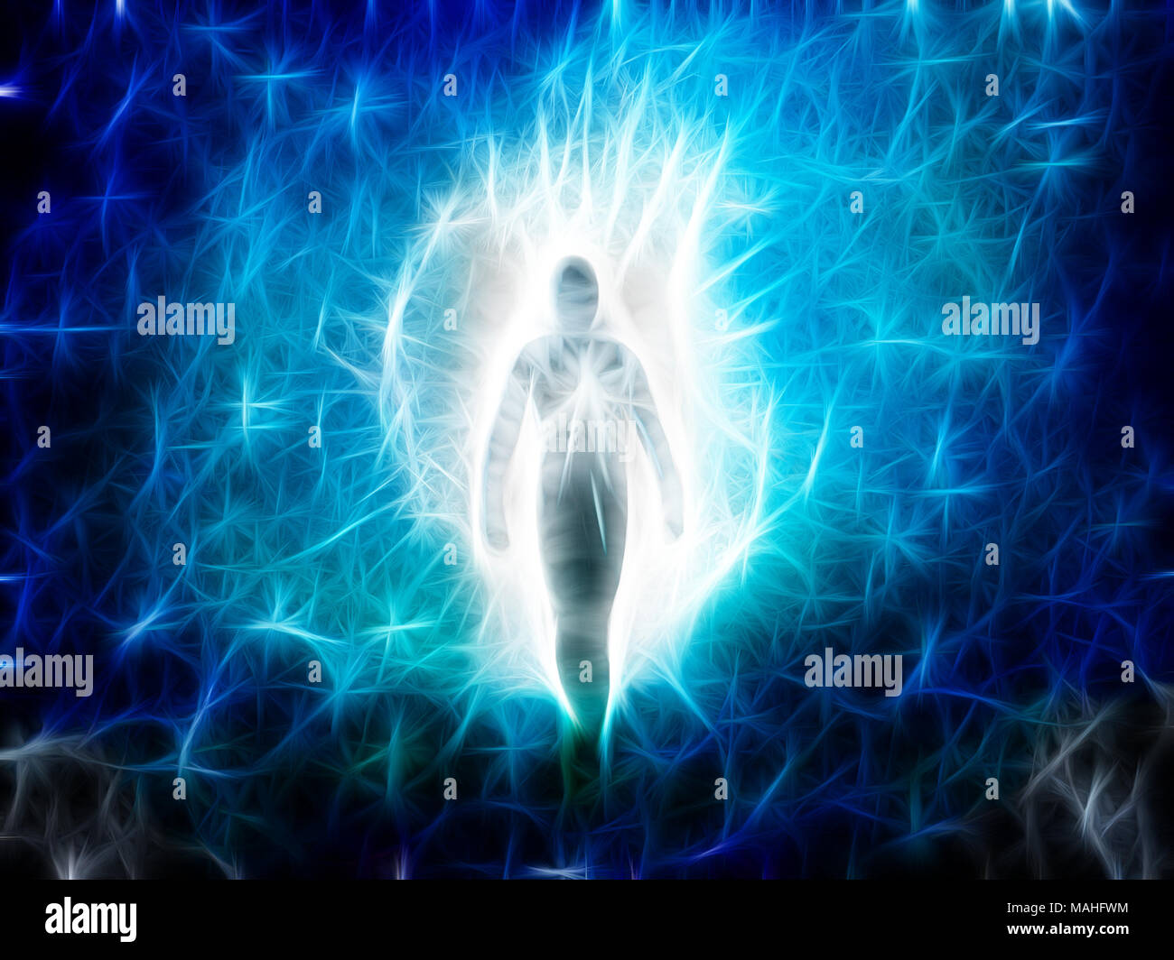 Figure emerges from light Stock Photo - Alamy Figure emerges from light Stock Photo - Alamy