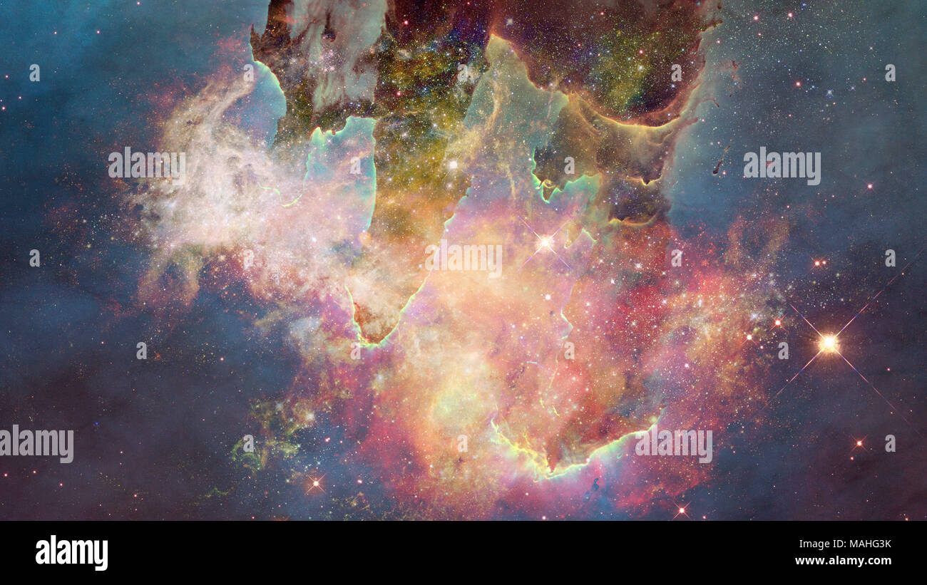 Nebula and galaxy in space. Elements of this image furnished by NASA ...